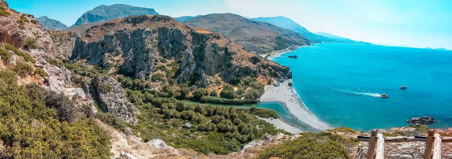 Preveli Beach in Crete a palm forested river and stunning beach
